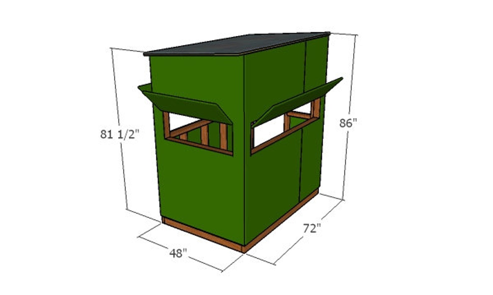 4x6 Deer Blind Plans PDF Download Digital Plan - Etsy