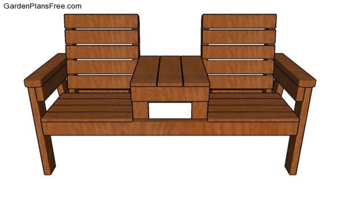 Jack and Jill Bench Plans DIY Outdoor Bench - Etsy Australia