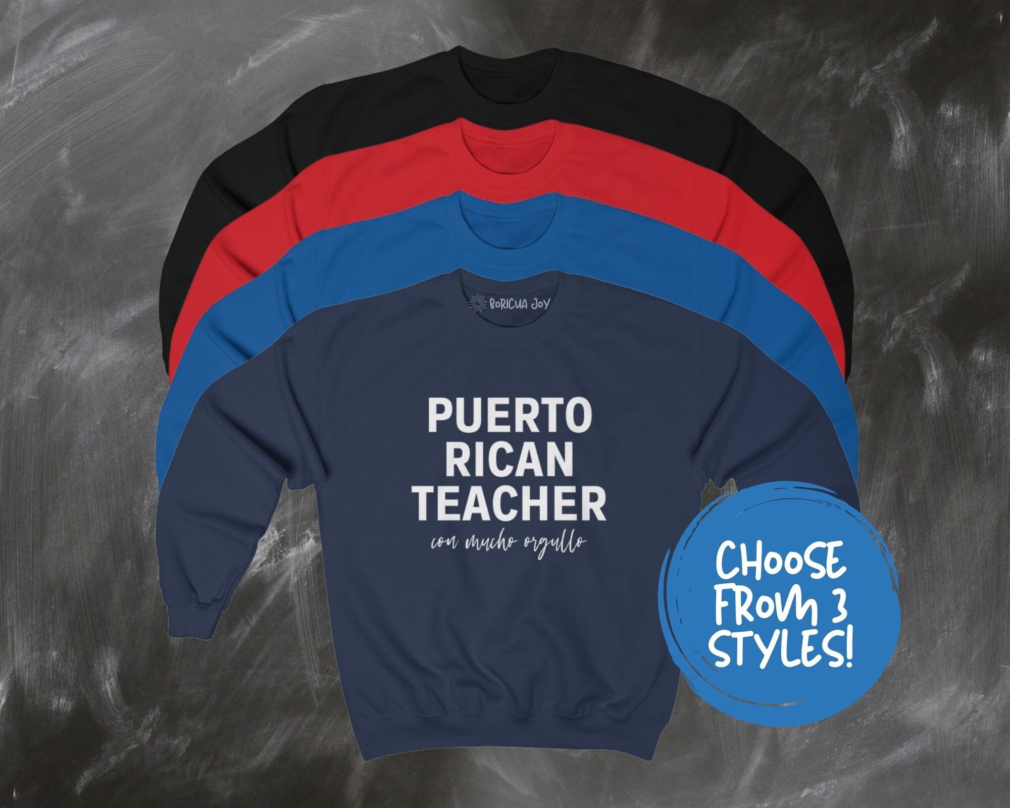 Puerto Rican TEACHER Sweatshirt: Boricua Afro Boricua | Etsy