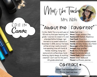 EDITABLE Meet the Teacher, Fun Meet the Teacher Template, Teacher ...