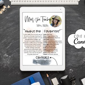 EDITABLE Meet the Teacher, Abstract Meet the Teacher Template, Teacher ...