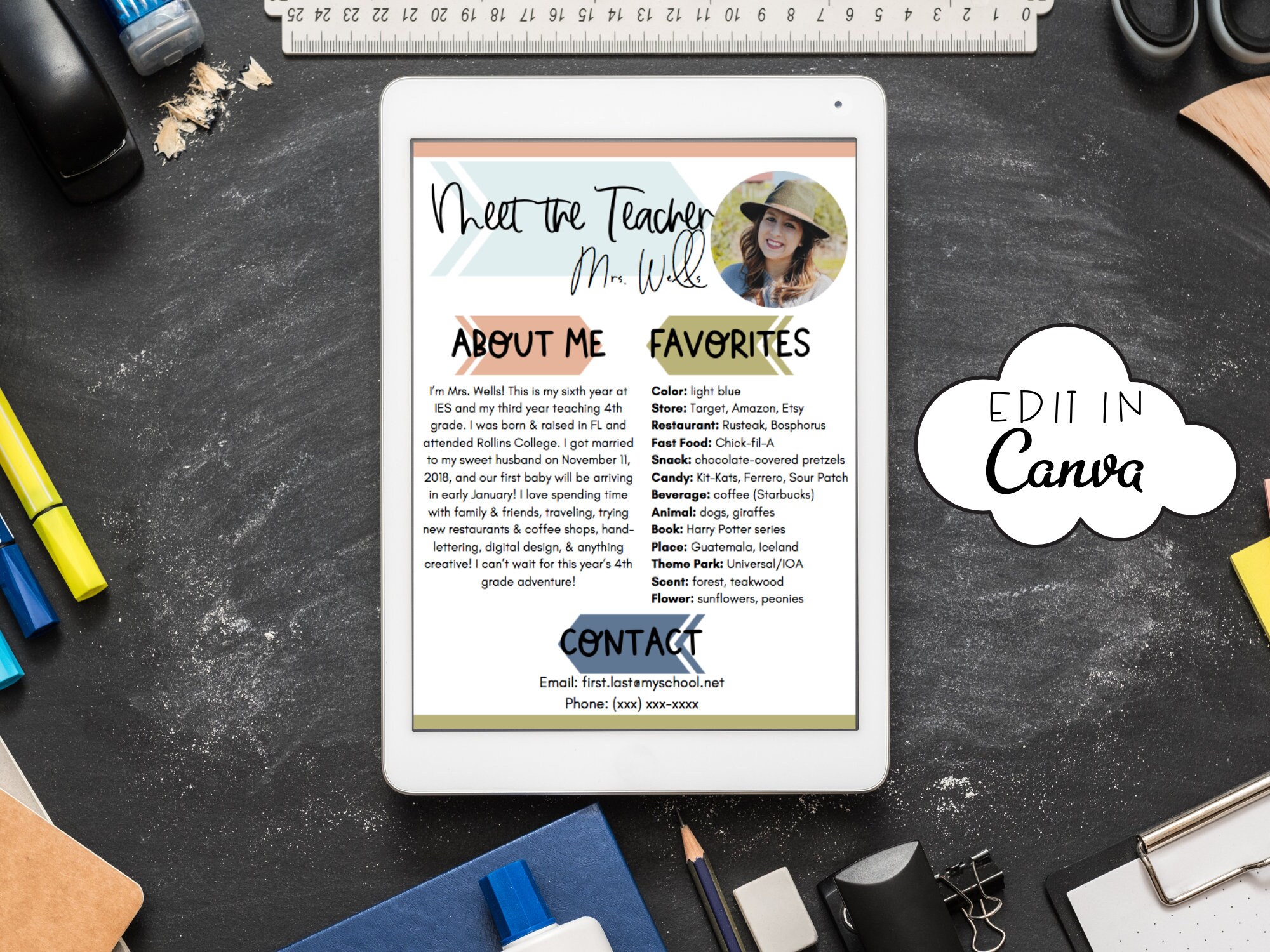 EDITABLE Meet the Teacher, Fun Meet the Teacher Template, Teacher ...