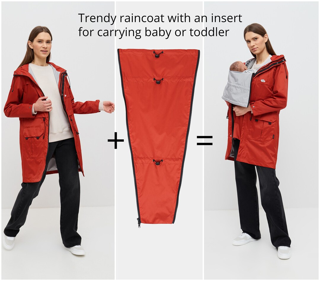Mommy Jacket, Mom's Raincoat, Stylish Carrying Coat, Activity Raincoat ...
