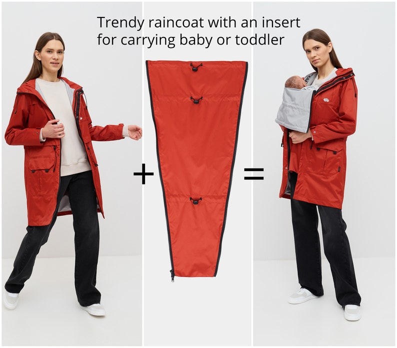 Mommy Jacket, Mom's Raincoat, Stylish Carrying Coat, Activity Raincoat ...