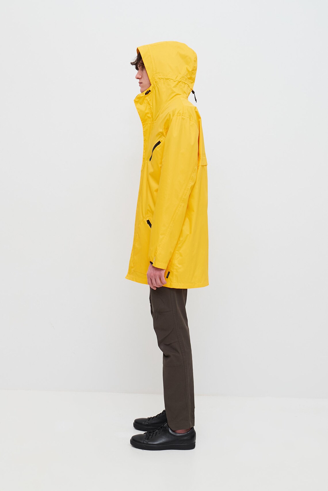 Yellow Rain Jacket for Traveling Men Raincoat With Hood - Etsy