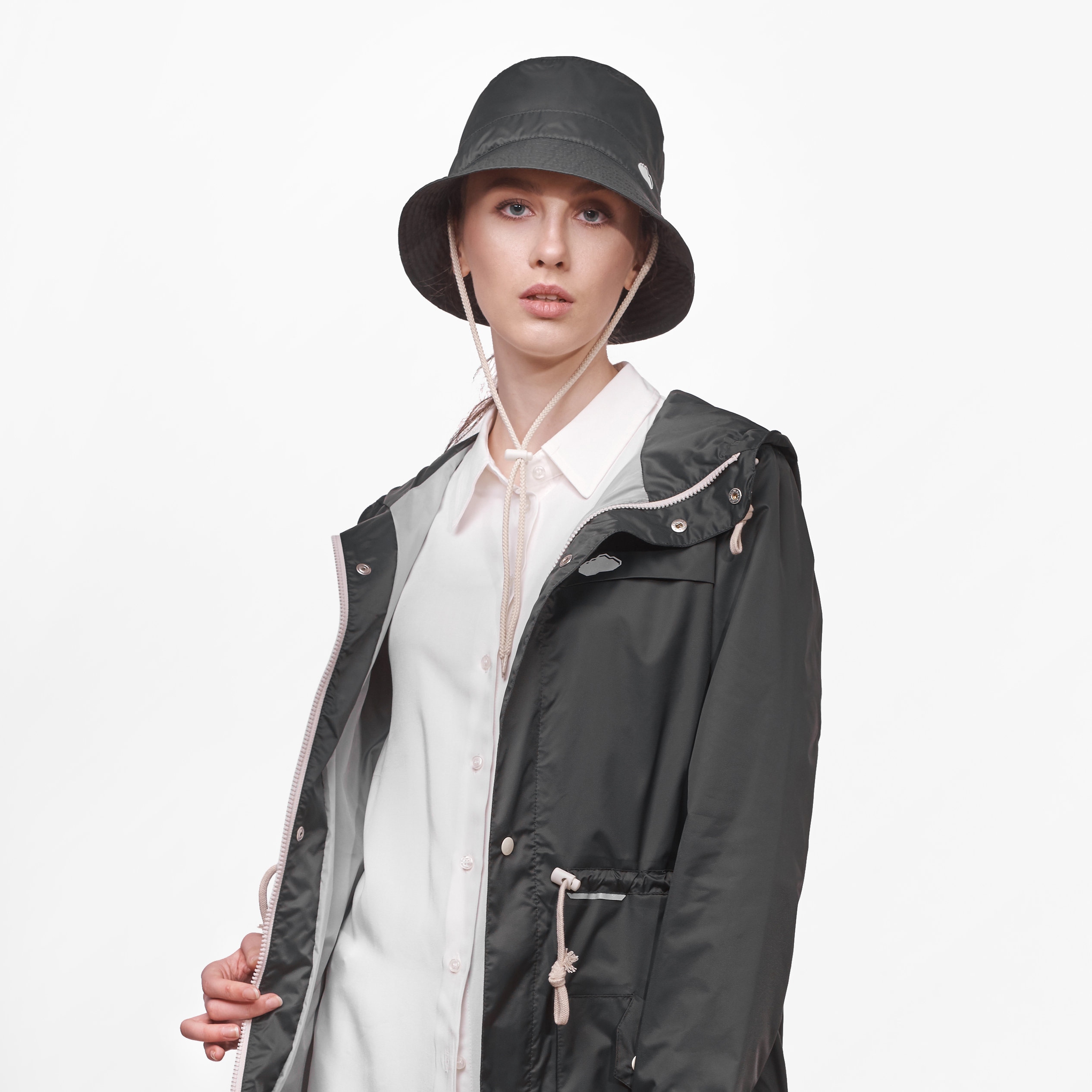 Waterproof Bucket Hat Dark Gray, Handmade Lightweight Membrane Hat ...