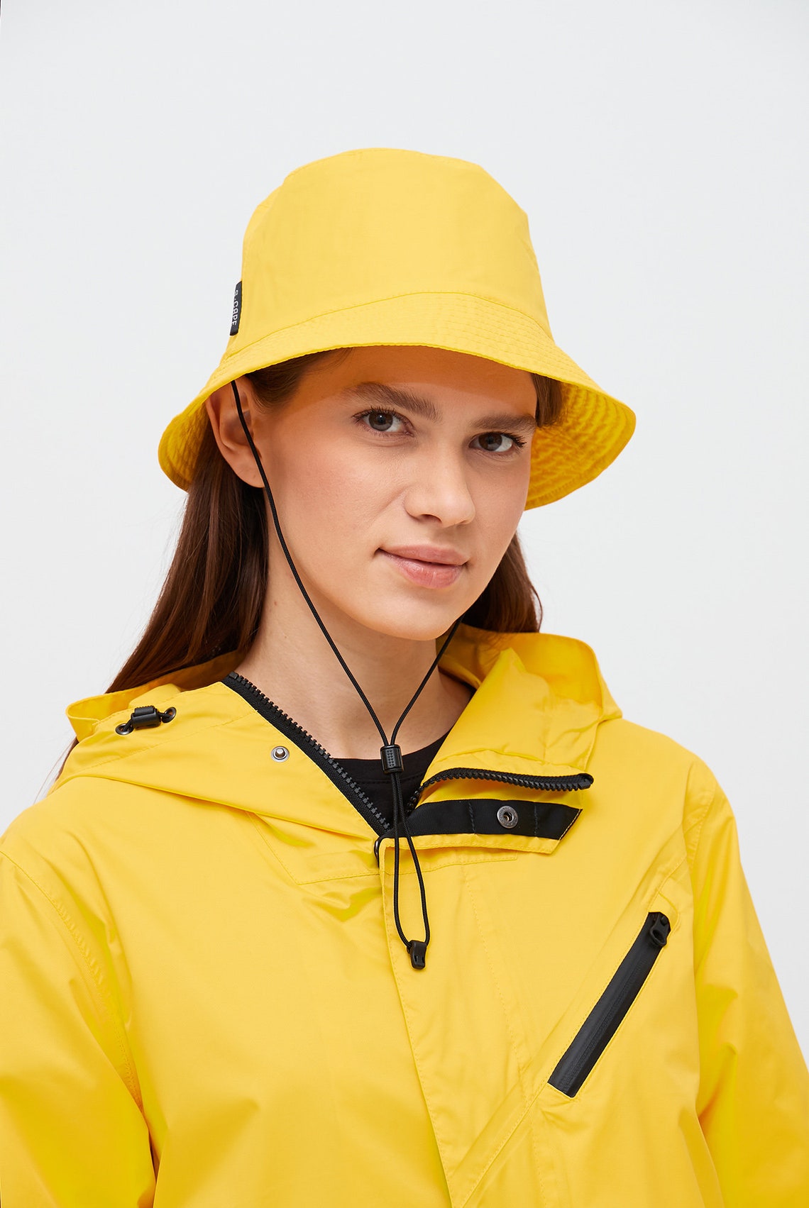 Unisex Bucket Hat Outdoor Cap, Yellow Bucket Hat, Bucket Waterproof Hat ...