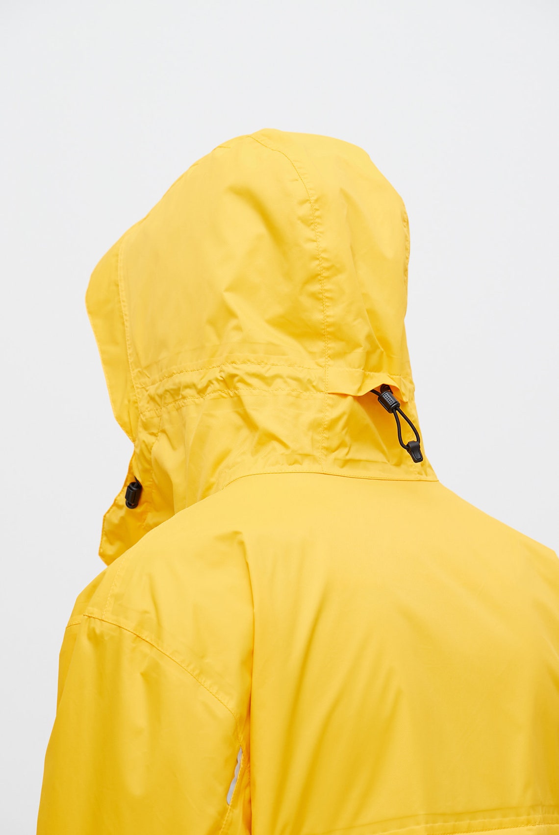 Yellow Rain Jacket for Traveling Men Raincoat With Hood - Etsy