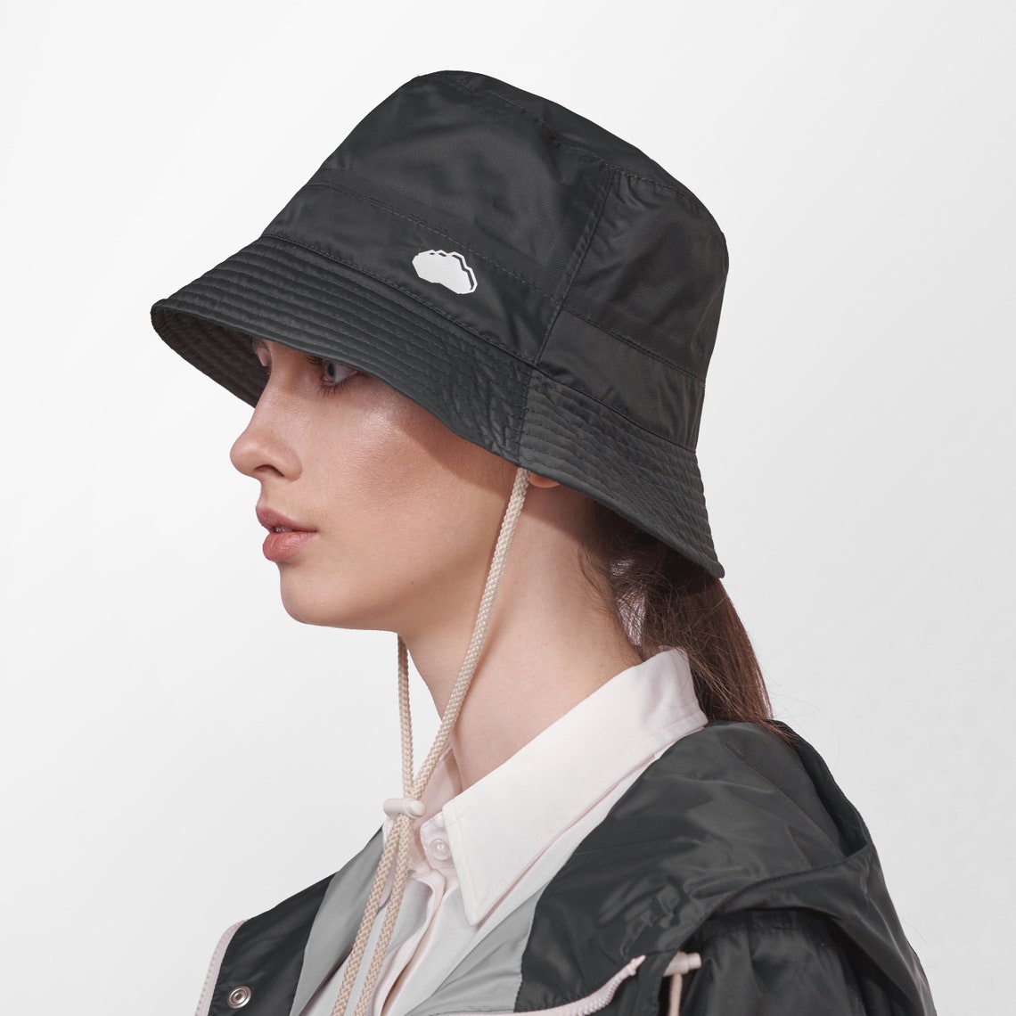 Waterproof Bucket Hat Dark Gray, Handmade Lightweight Membrane Hat ...