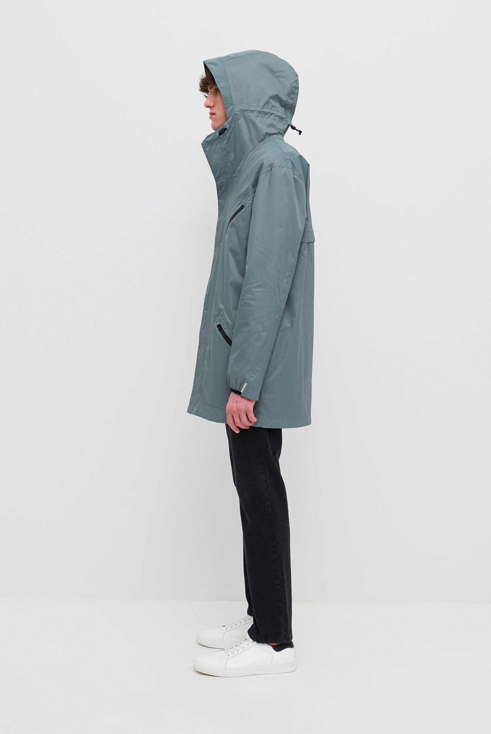 Grey Men Rain Jacket for Traveling Men Raincoat With Hood - Etsy