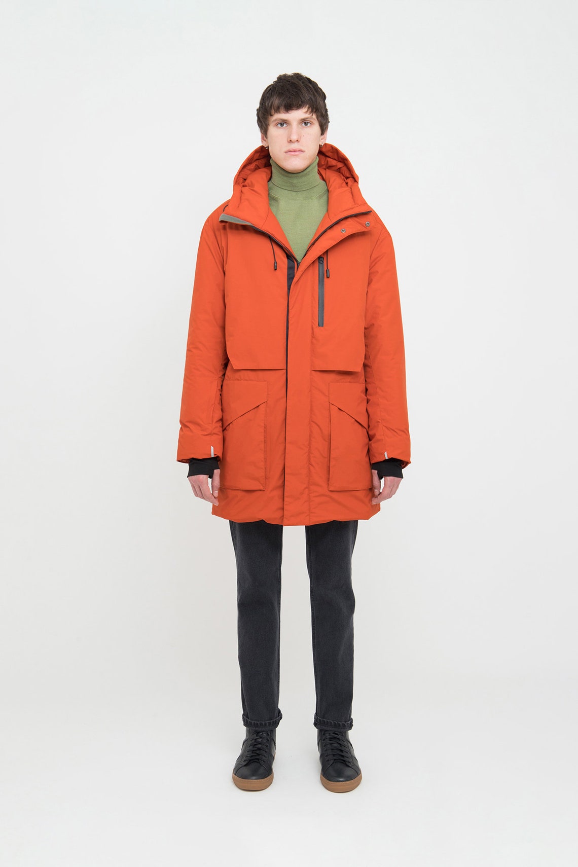 Winter Down Parka With an Adjustable Hood With Storm Cuffs - Etsy