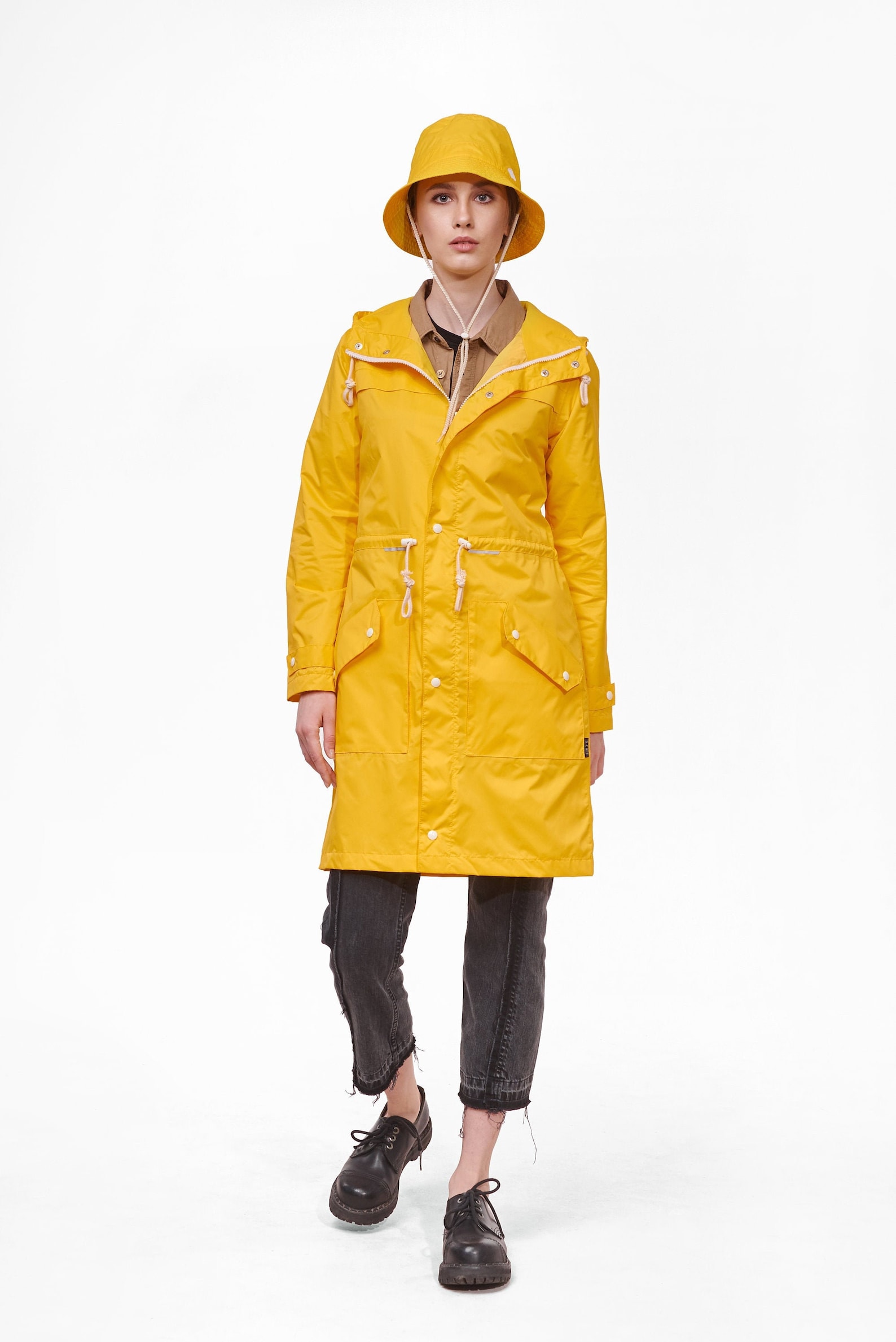 Yellow Raincoat Women Yellow Rain Jacket Waterproof Raincoat | Etsy