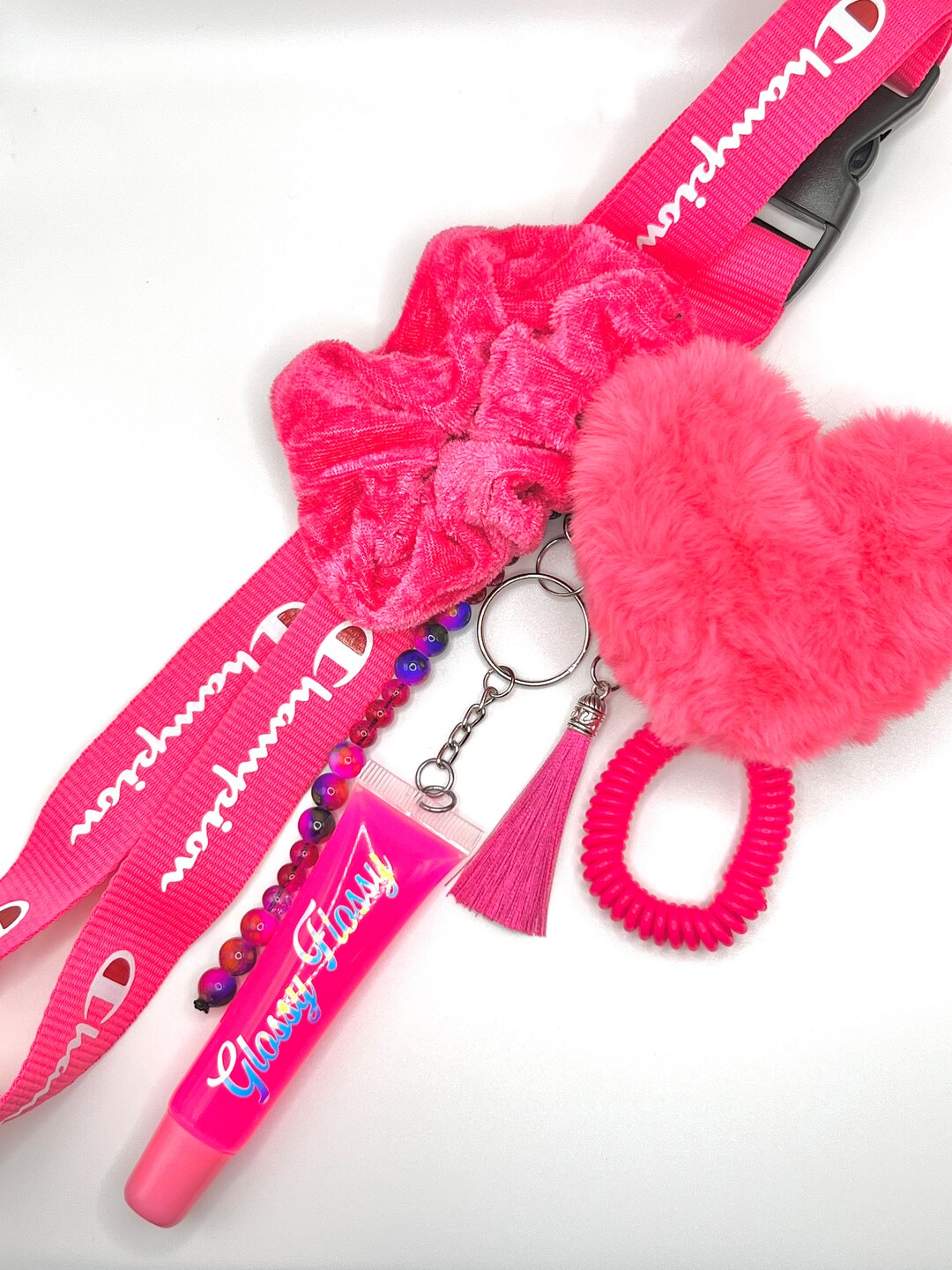Pink Lip Gloss Keychain - Etsy