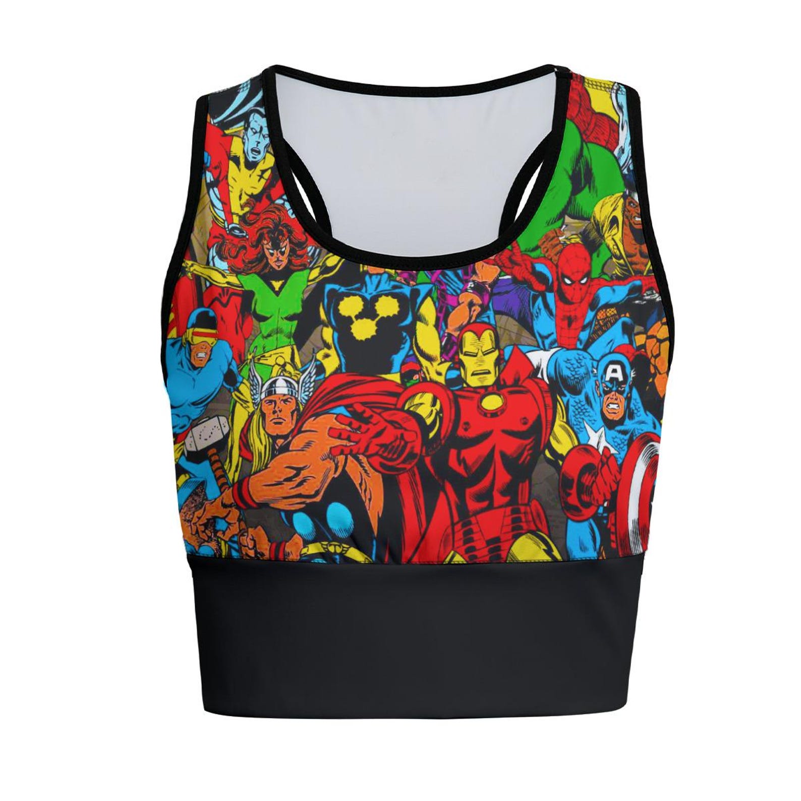 Retro Super Hero Comic Women's Sports Bra Gym - Etsy