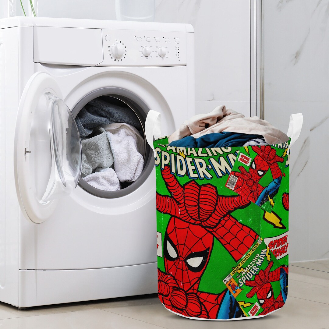 Web Slinging Spider Comic Book Round Laundry Basket Obrazy - Etsy