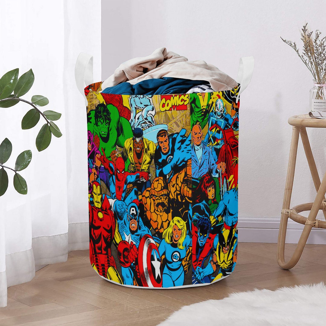 Retro Super Hero Comic Laundry Basket Obrazy - Etsy
