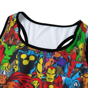 Retro Super Hero Comic Women's Sports Bra Gym - Etsy