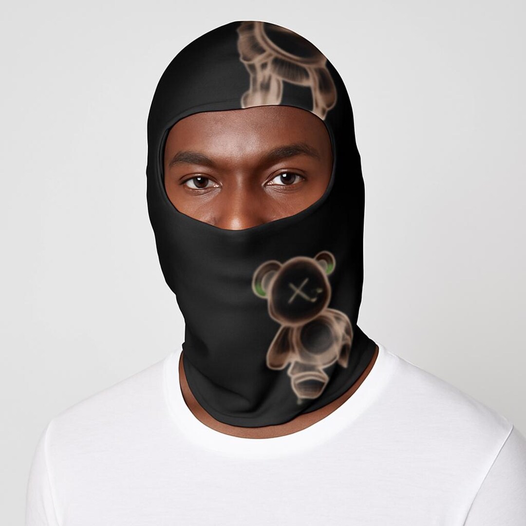 Streetwear Logo Balaclava: Black Ski Mask - Teddy Biker Apparel - Etsy UK