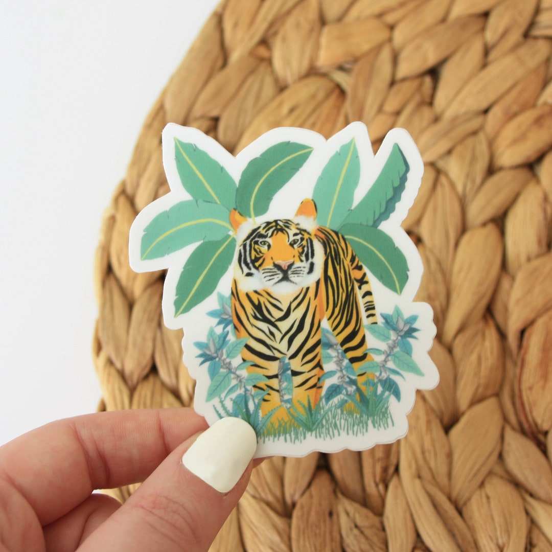 Bengal Tiger Vinyl Sticker, for Your Laptop, Water Bottle, Window ...