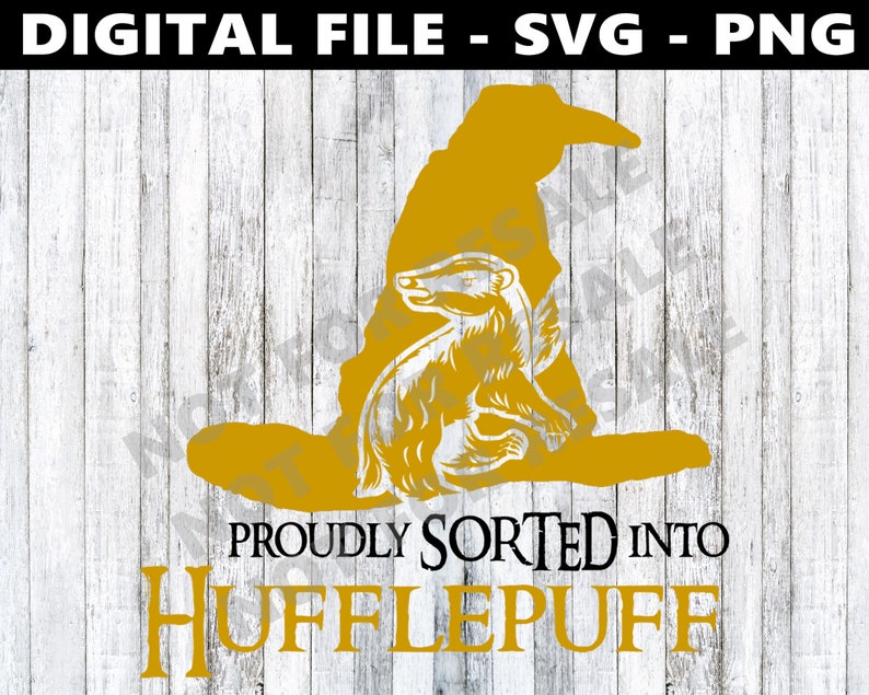 Sorting Hat Sorted Into Hufflepuff Hogwarts House Svg Etsy