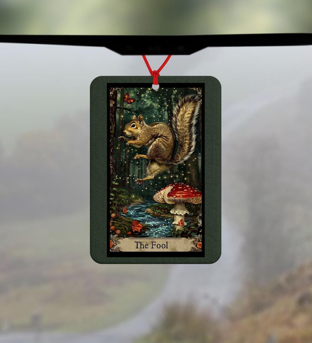 The Fool Tarot Card Air Freshener Car Accessories Squirrel Tarot Card ...
