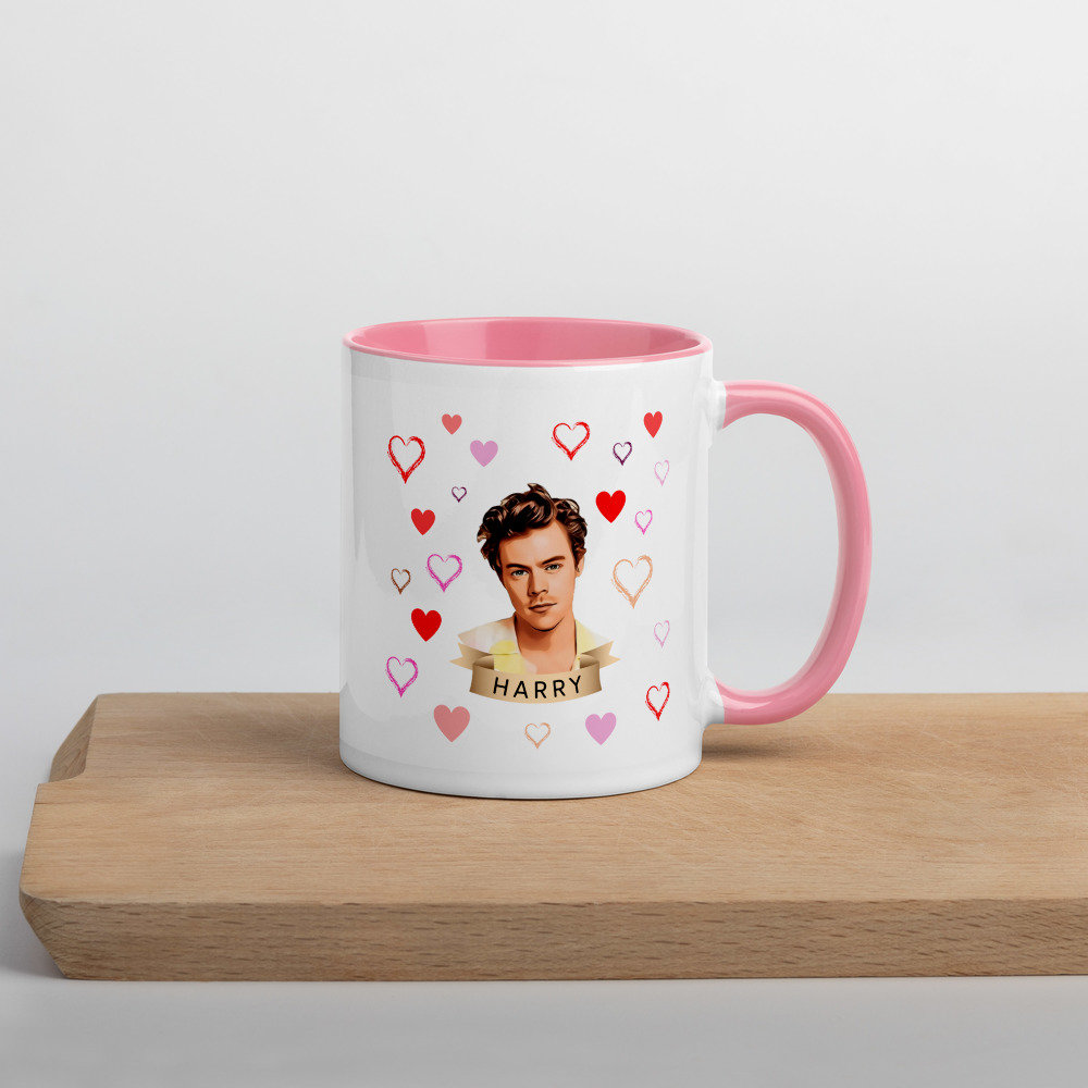 Tazza Harry-styles - ispirata a Harry-styles - cuori rossi e rosa ...