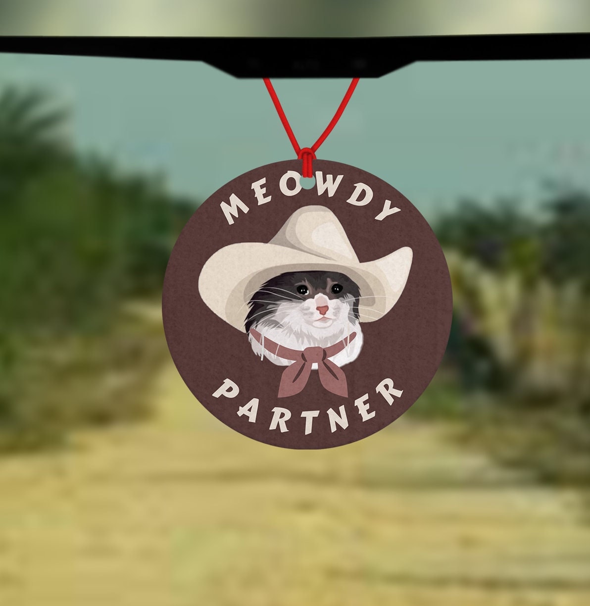 Cowboy Cat Air Freshener Meowdy Partner Car Air Freshener - Etsy UK