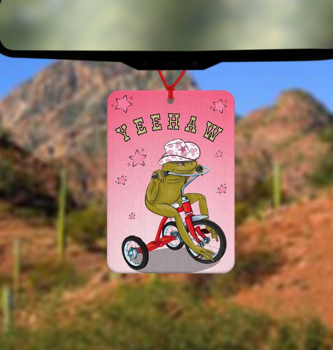 Yeehaw Frog Frog on Tricycle Air Freshener Car Air Freshener Car ...