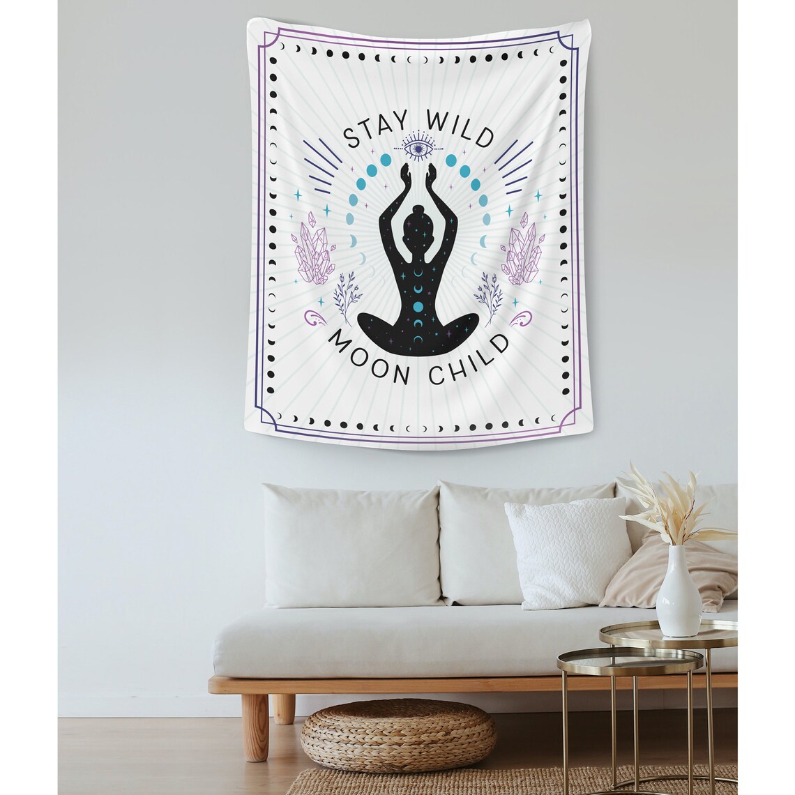 Stay Wild Moon Child Moon Tapestry Witch Tapestry Witchy - Etsy