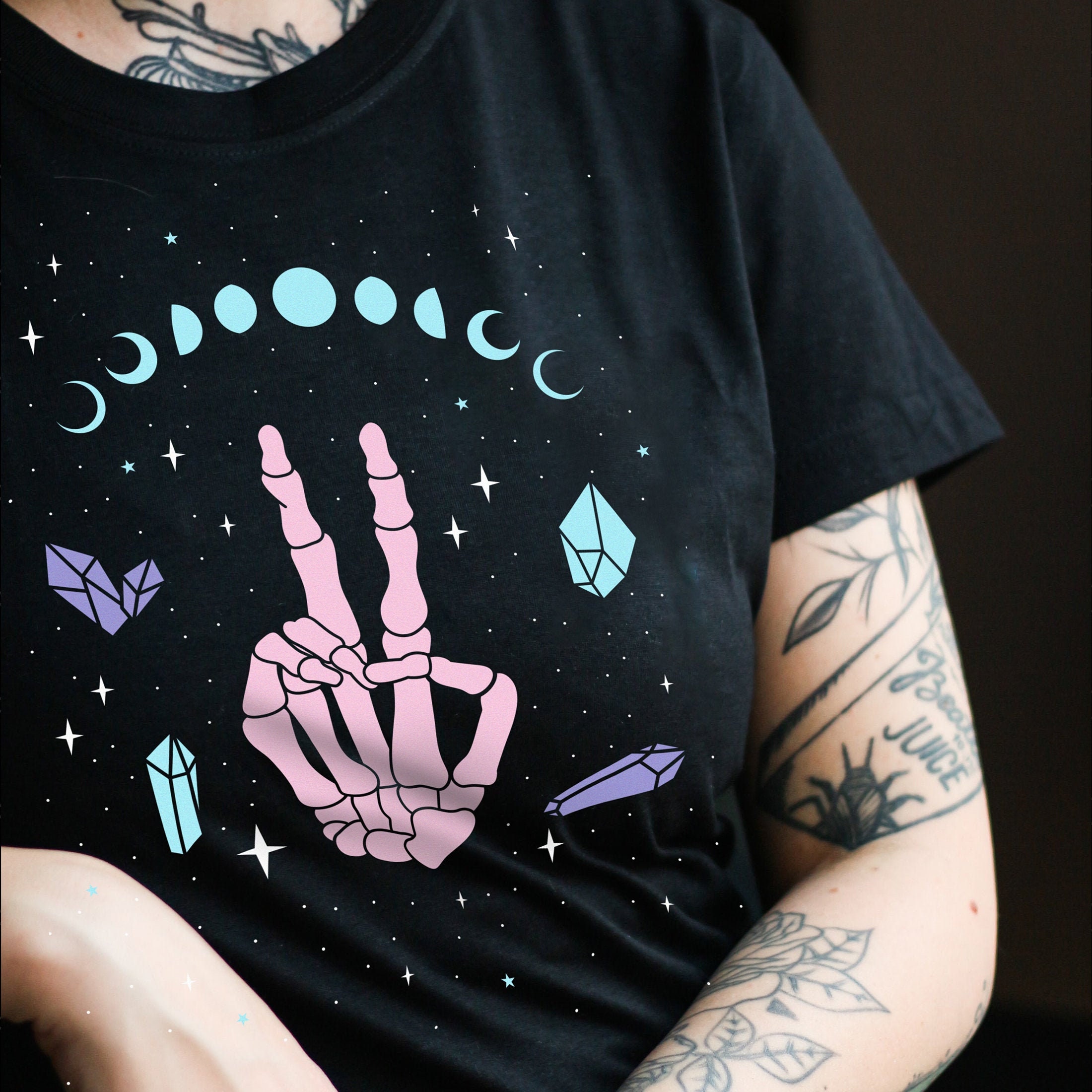 Pastel Goth Clothing Pastel Goth Moon Phase Shirt Moon | Etsy