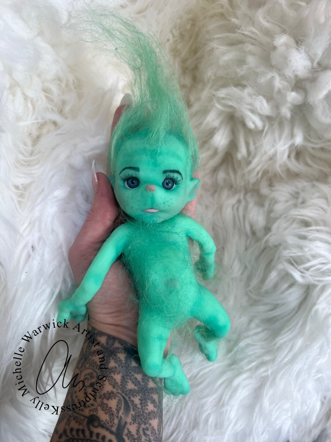 Grinch Inspired Silicone Baby Doll Grump - Etsy