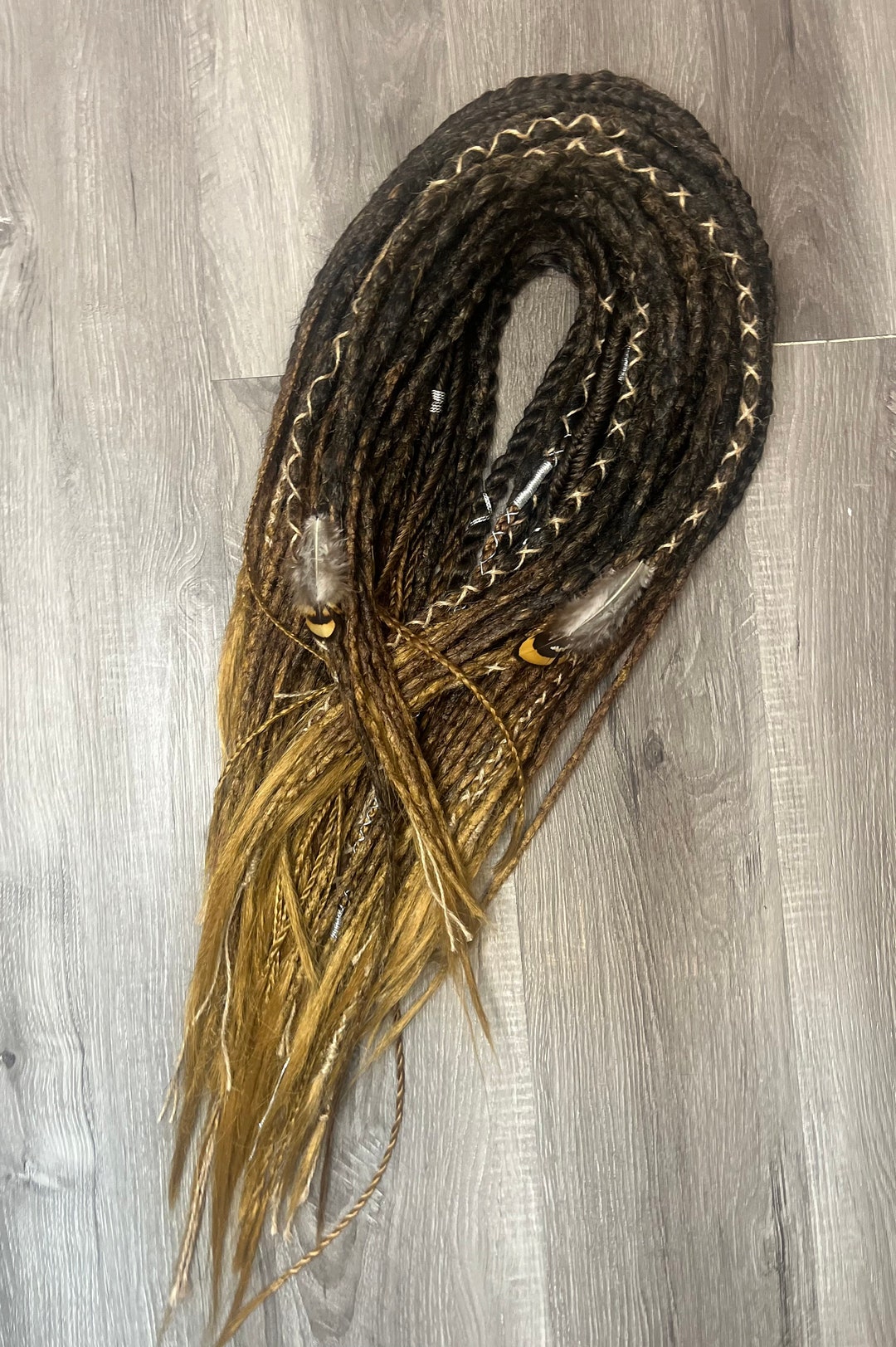 Full Set Double Ended Dreadlock Mattlock Hair Extensions Pack of 50 ...