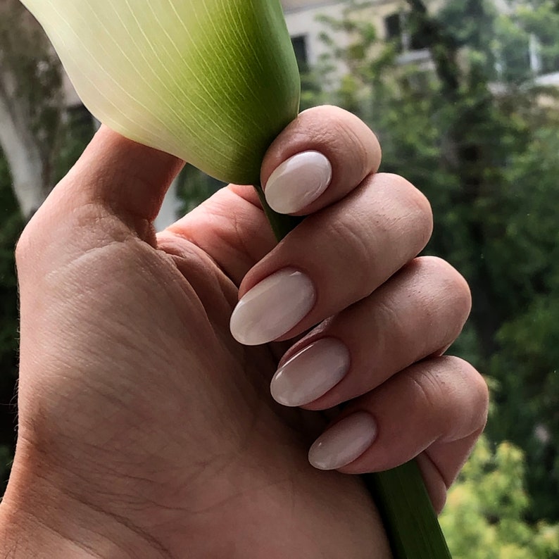 Lactic Milky French Gel Polish Set 5 Colors Creme Handmade Kit - Etsy