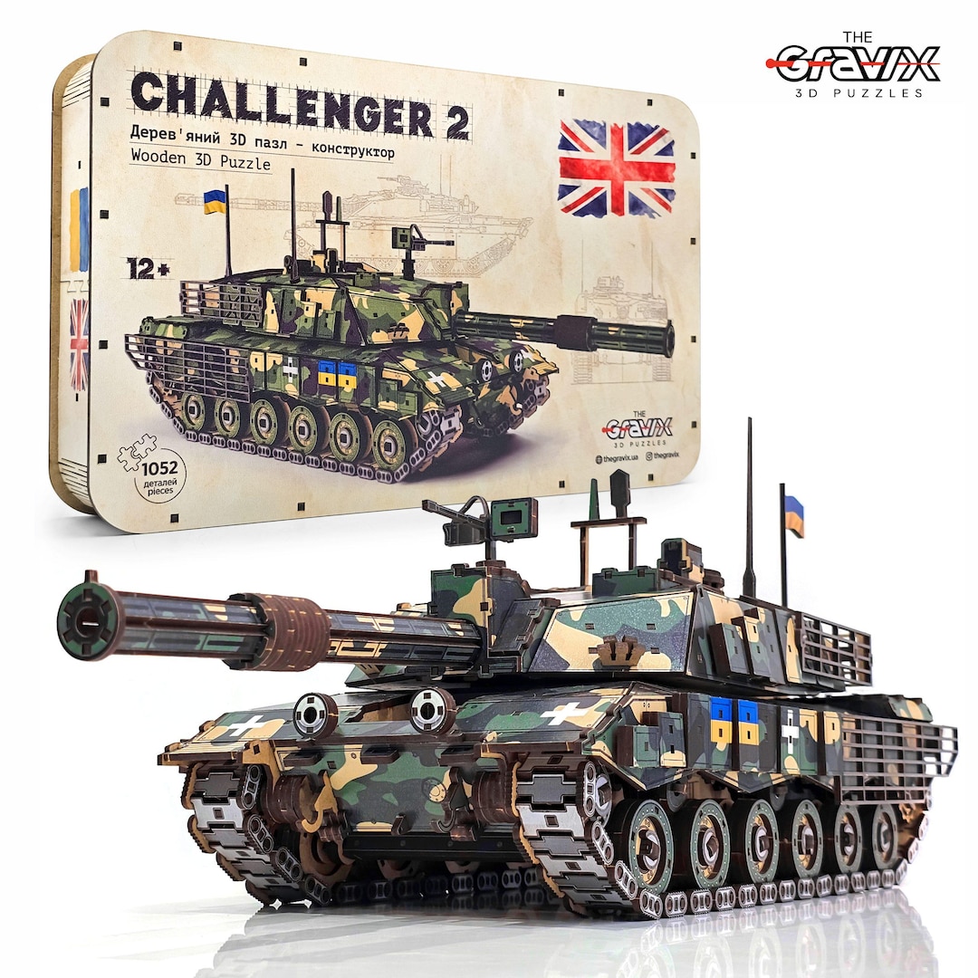 3D Wooden CHALLENGER 2 TANK Military, Puzzles for Adults, Fire Vehicle ...