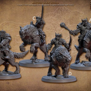 Orc Worg Raiders Resin Miniature From Nomad Orrugs by - Etsy