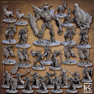 Modular High Elves Warriors Resin Miniature, Noble Alfar Set by Artisan ...