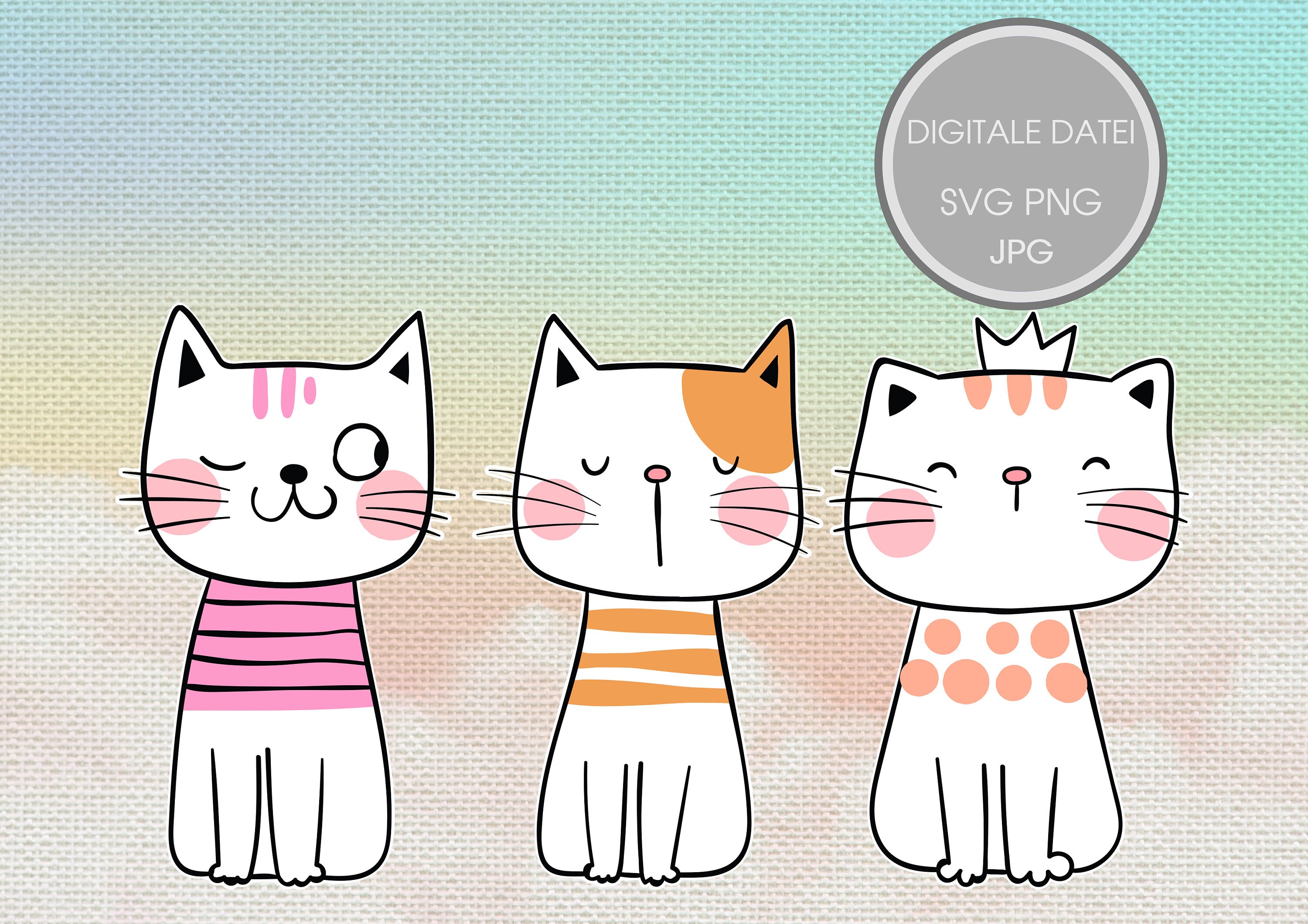 Plotter file cutting plotter cat kitten svg png jpg silhouette | Etsy