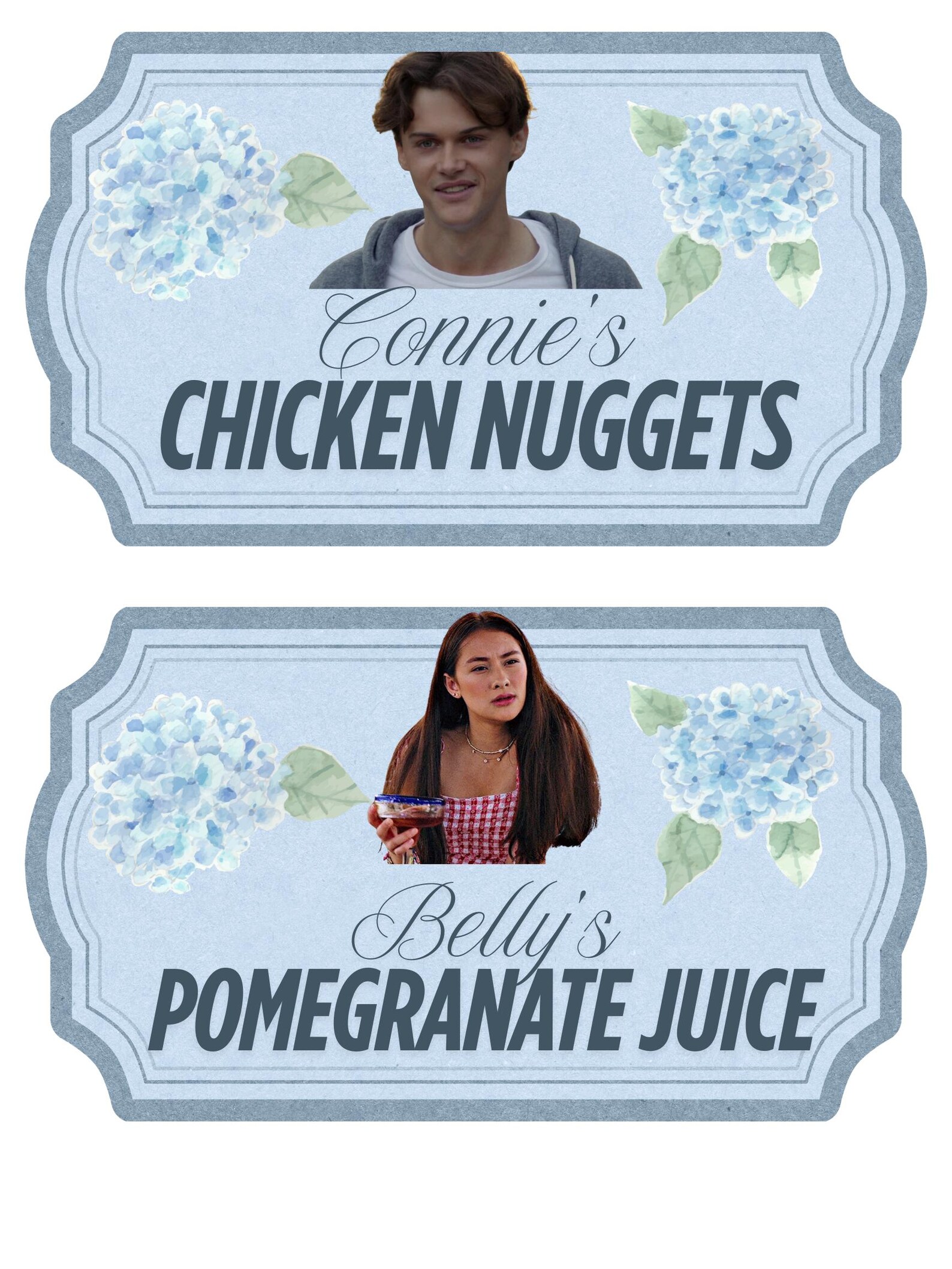 The Summer I Turned Pretty Party Food Labels - Etsy