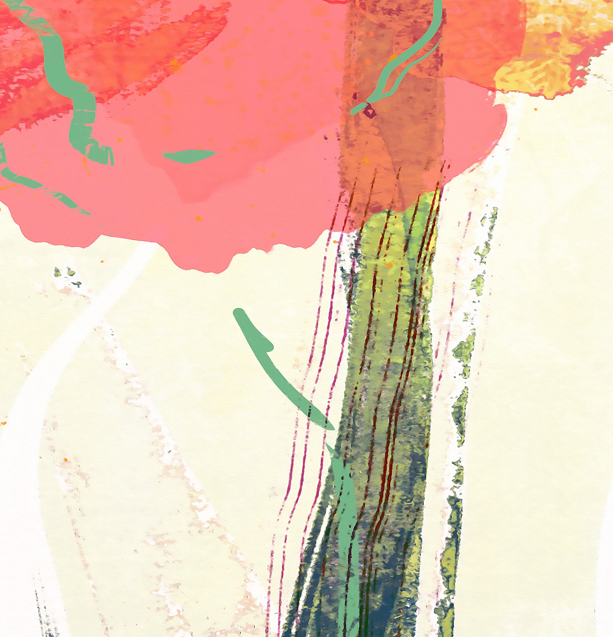 Abstract Printable Art Digital Download Floral Abstract - Etsy