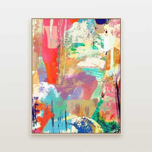 Colorful Multicolor Abstract Painting Wall Art Print - Etsy