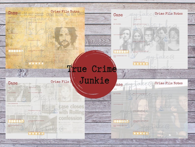 Vintage True Crime Case Tracker, Expanded Journal Pages for True Crime ...