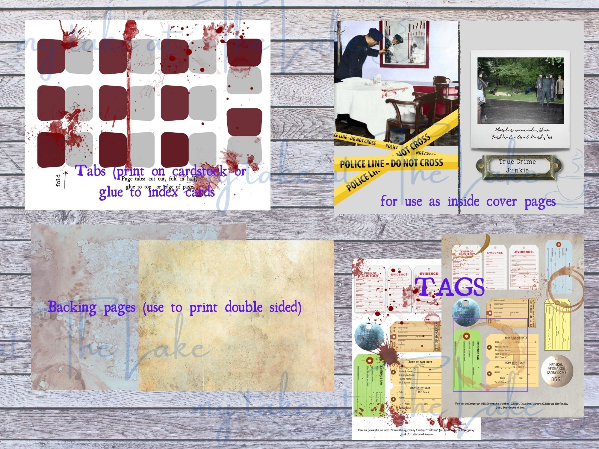 34-page Vintage True Crime Journal Pages Kit for True Crime Junkies - Etsy