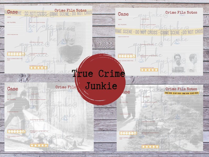 Vintage True Crime Case Tracker, Expanded Journal Pages for True Crime ...