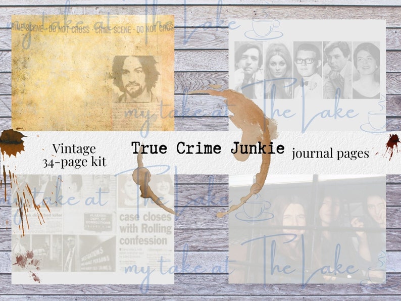 34-page Vintage True Crime Journal Pages Kit for True Crime Junkies - Etsy