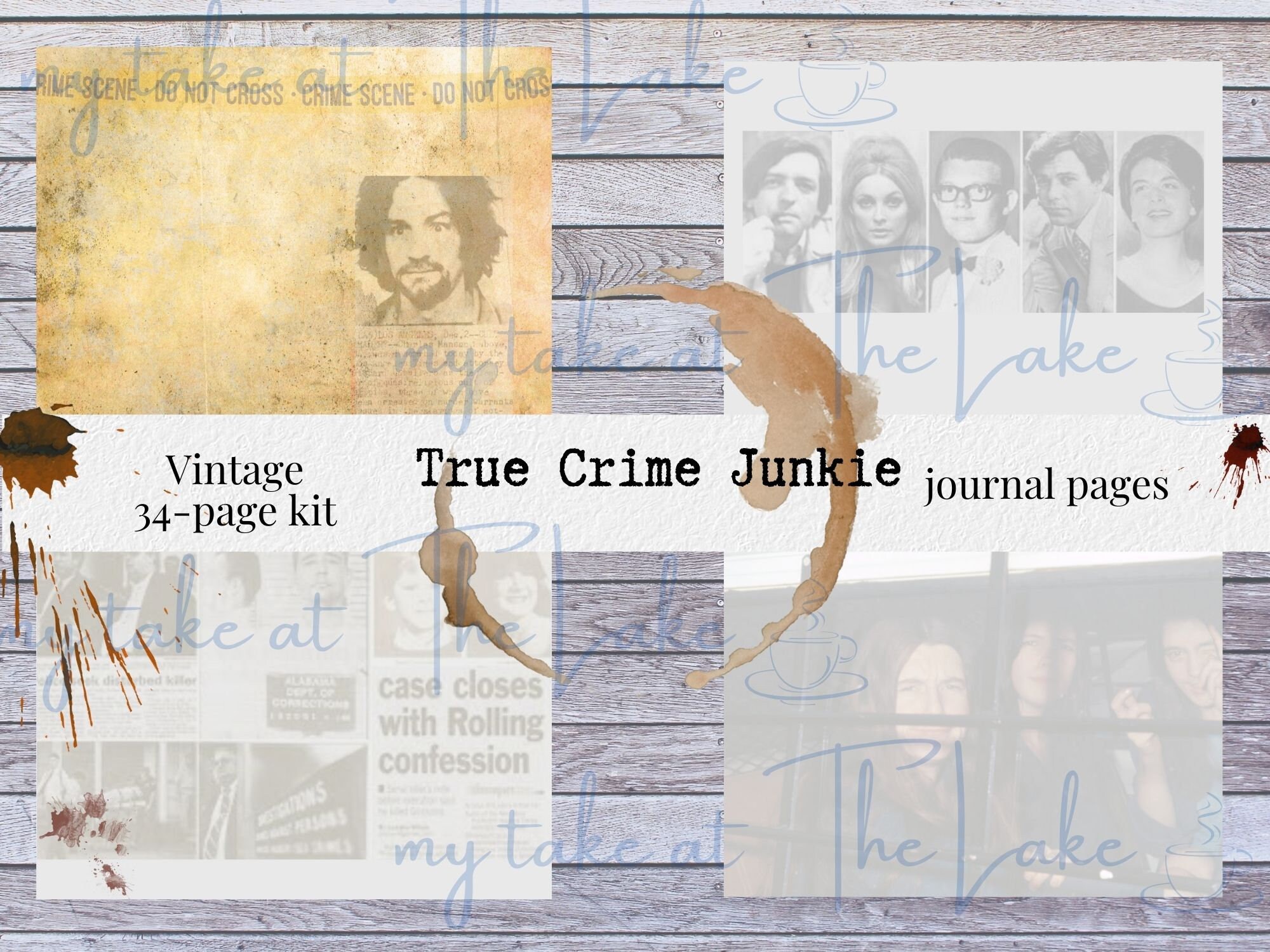 34-page Vintage True Crime Journal Pages Kit for True Crime Junkies - Etsy