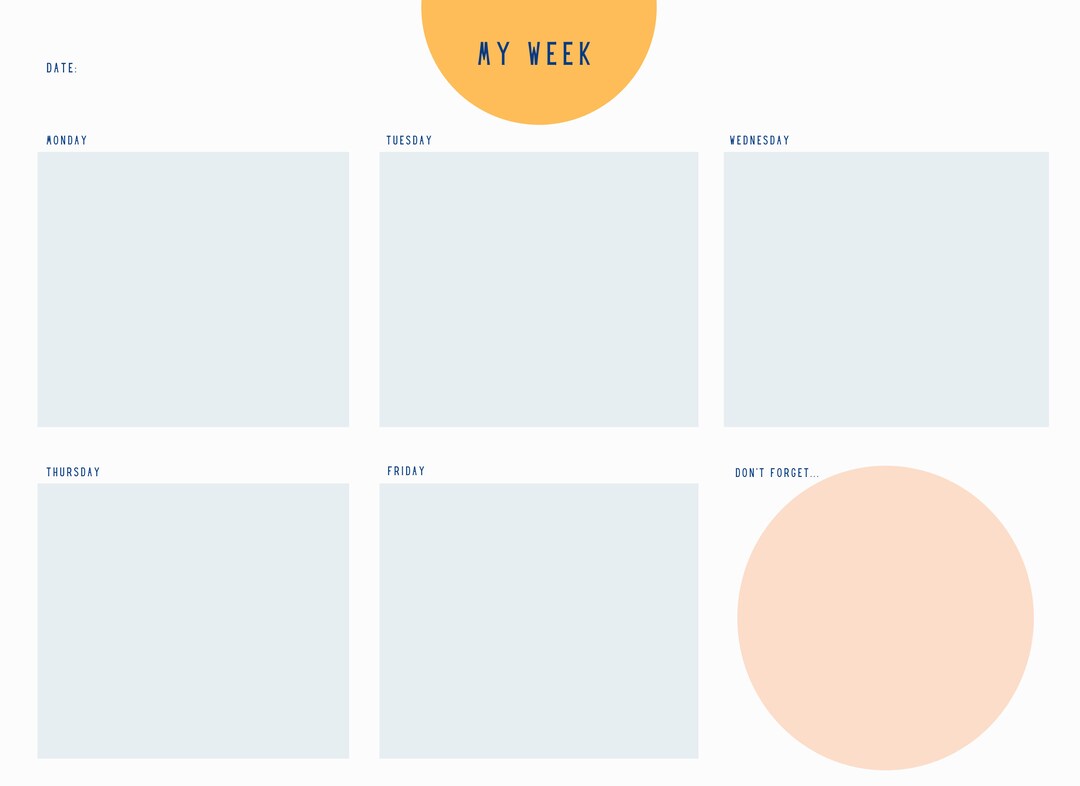 My Week Weekly Planner. Printable Weekly Planner to Help Organize and ...