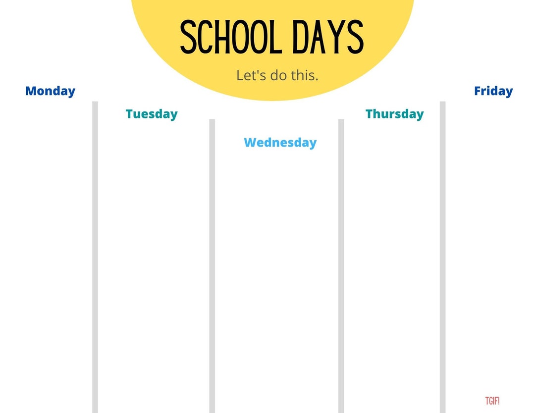 Weekly School Planner. Printable Planner for Home School, Remote ...