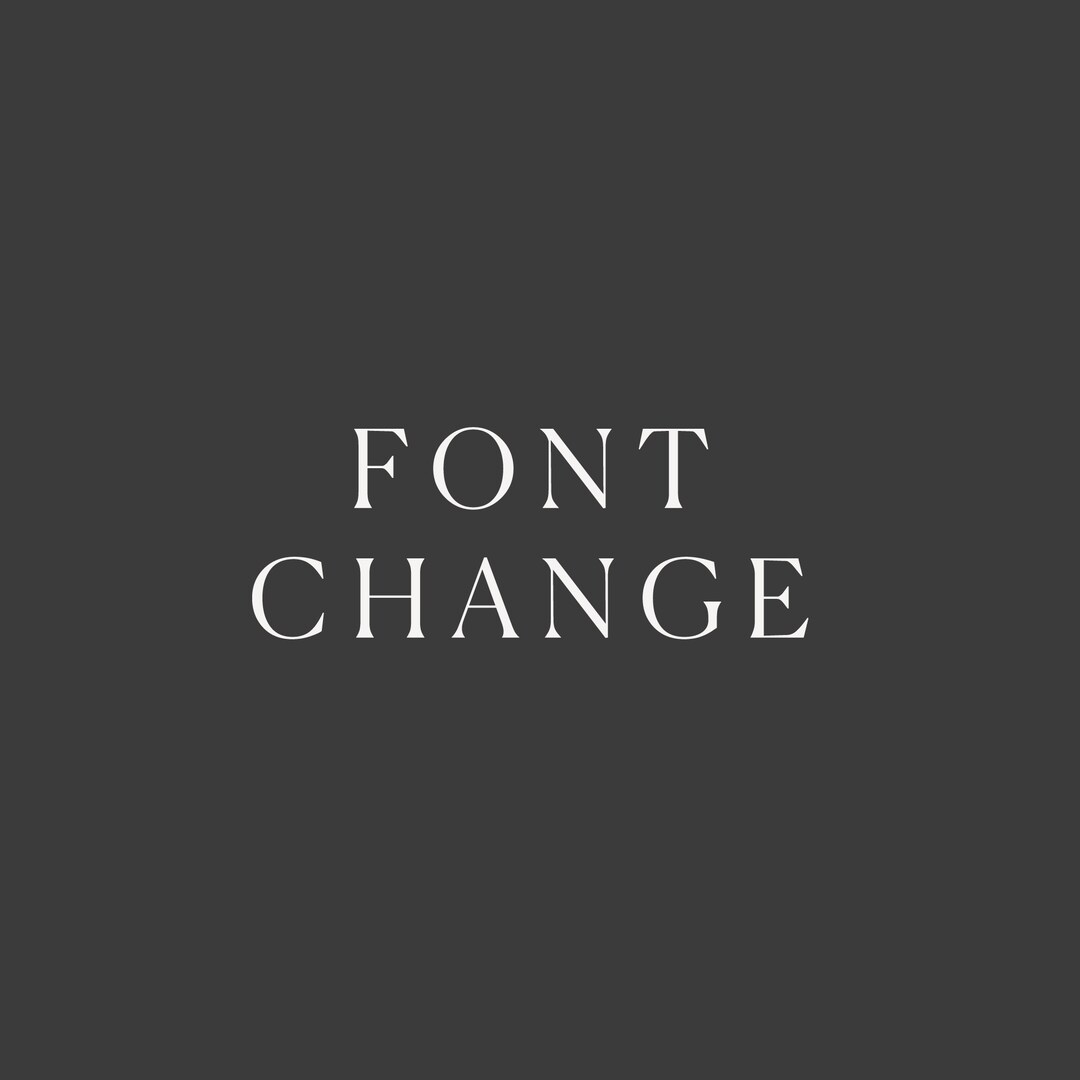 Font Change Add On - Etsy