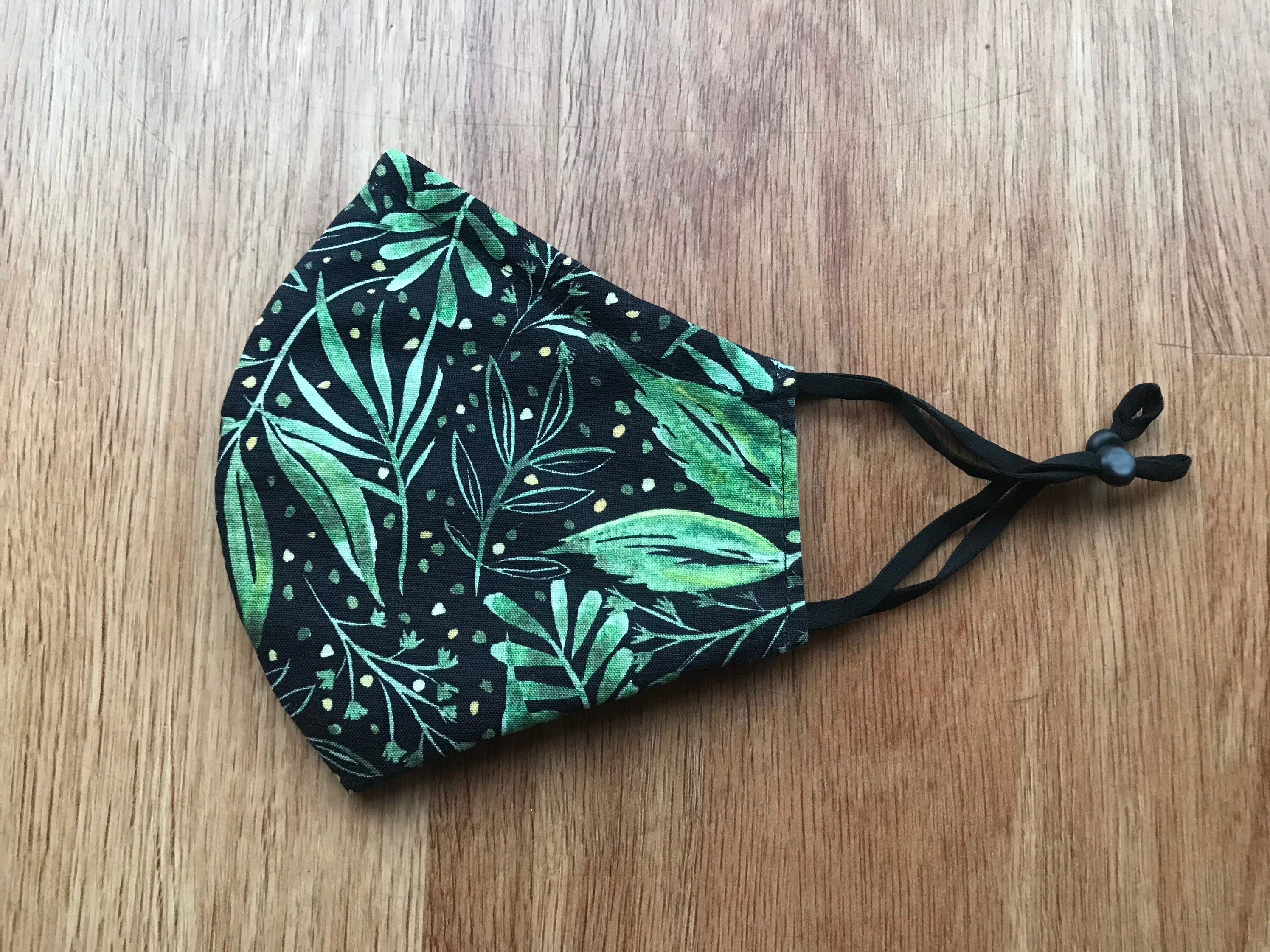 Leaf face maskreusable mask Three layers mask100% cotton | Etsy