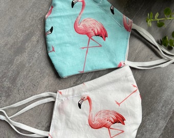 Flamingo Face Mask - Etsy